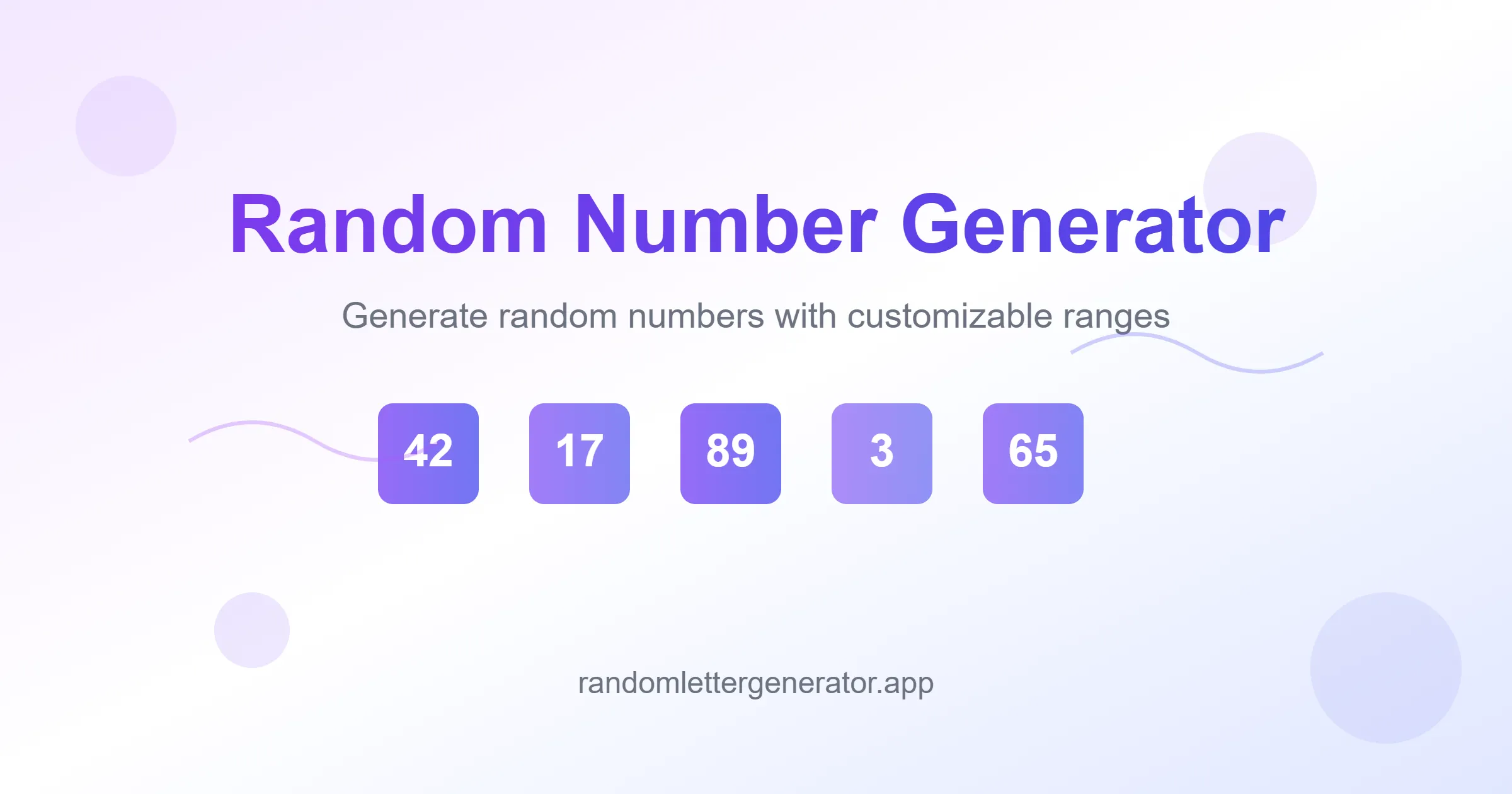 Generador de números aleatorios | Random Letter Generator